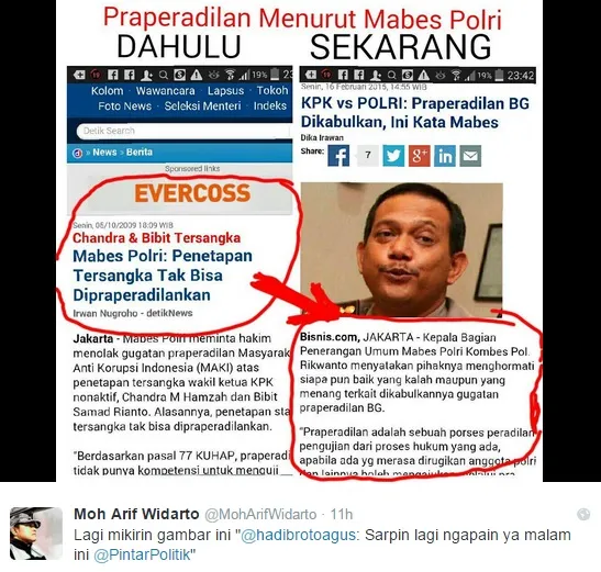 Memes Kpk MEME KPK VS POLRI : Dulu Polri Bilang Penetapan Tersangka