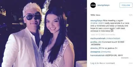 K-POP : Unggah Foto Bareng, Seungri Big Bang Bilang Raline Shah Cantik ...