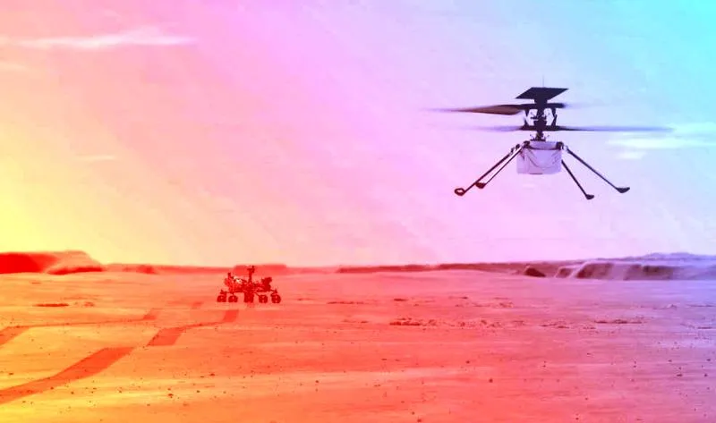 Helikopter Ingenuity Sukses Abadikan Permukaan Planet Mars - Espos.id