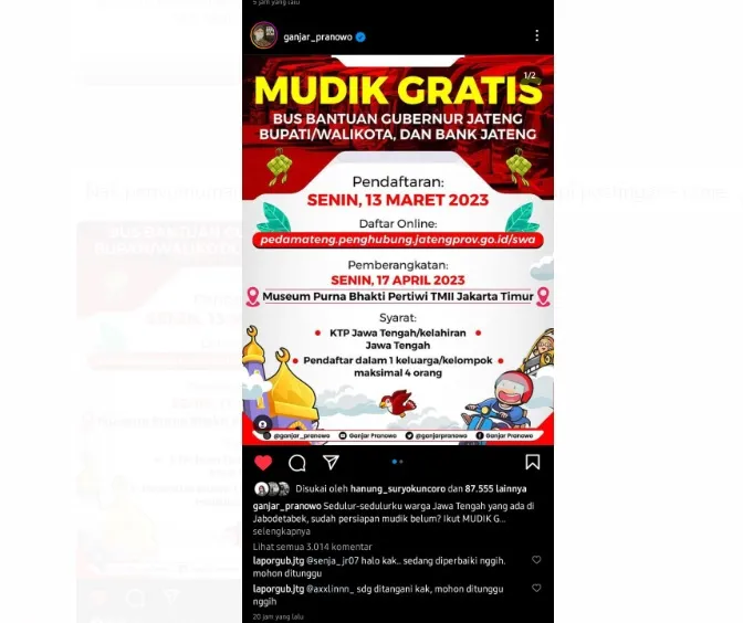 Walah! Hari Pertama Pendaftaran Mudik Gratis Jateng Diwarnai Server ... Walah! Hari Pertama Pendaftaran Mudik Gratis Jateng Diwarnai Server ...