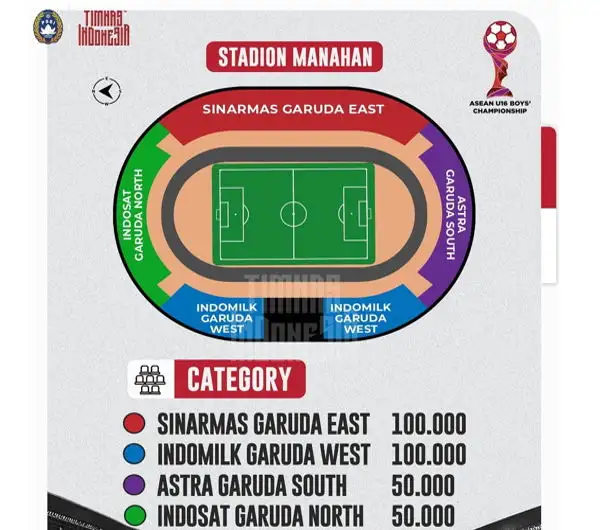 Harga Tiket Laga Timnas U-16 Termahal Rp100.000, Begini Cara Pesannya ...