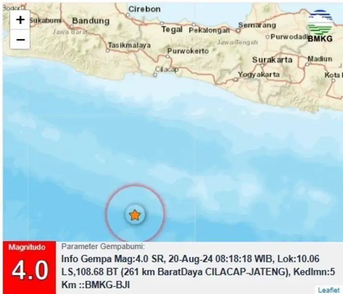 Pagi Ini, Gempa Guncang Laut Barat Daya Cilacap hingga Dua Kali - Espos.id
