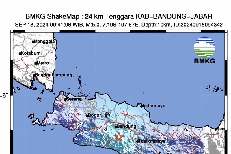 Tak Berpotensi Tsunami, Aktivitas Sesar Garsela Picu Rentetan Gempa Darat Dangkal di Garut dan ...