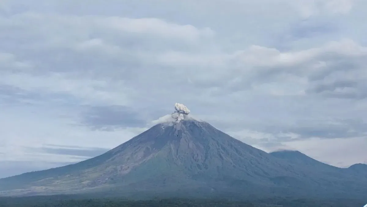 Gunung Semeru Erupsi Lagi! Tinggi Kolom Letusan Mencapai 800 Meter - Espos.id
