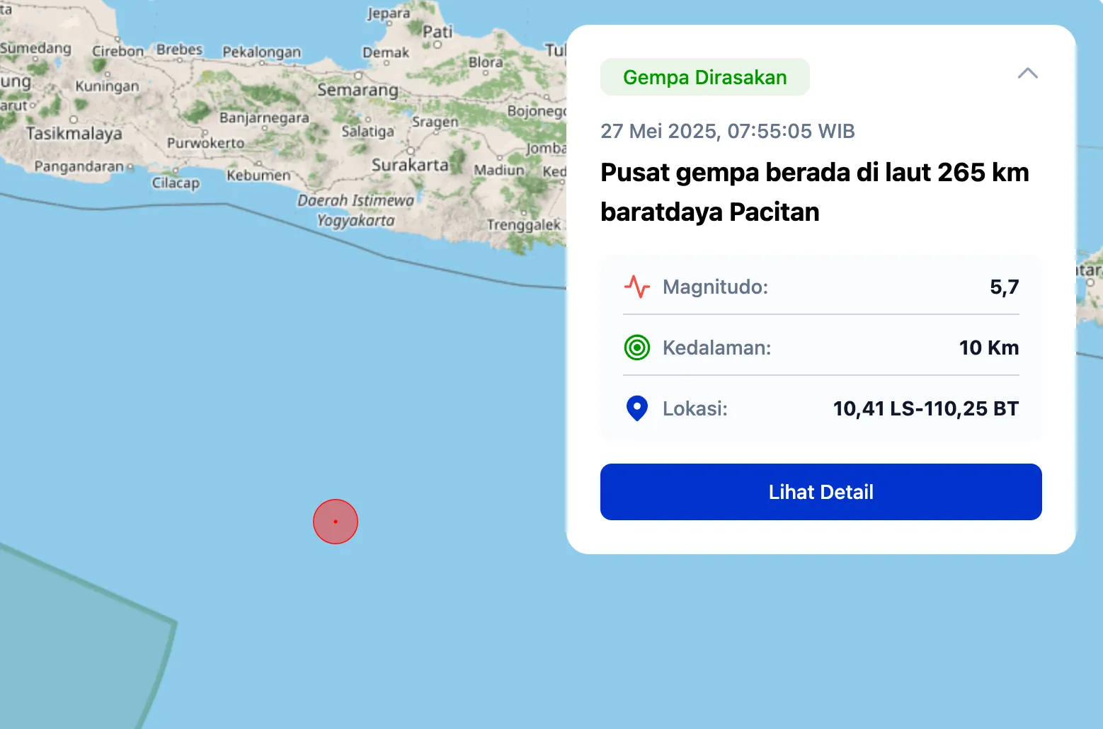 Pagi Hari Tadi, Gempa M5,7 Guncang Pacitan Jawa Timur - Espos.id | Espos Indonesia dari Solo ...
