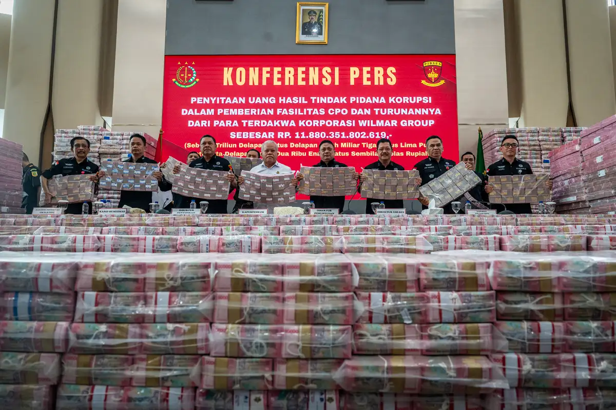 Kejagung Pamer Uang Rp11,8 Triliun Hasil Sitaan Kasus Korupsi CPO - Espos.id
