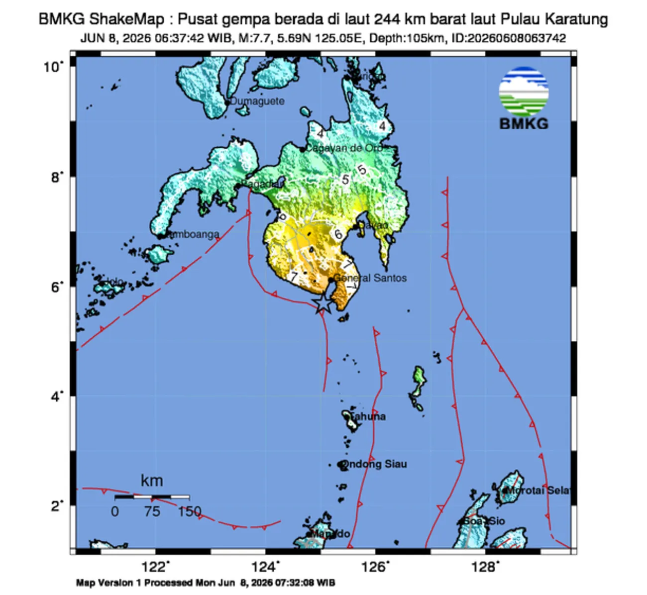 BMKG Tetapkan Daftar Belasan Daerah Siaga Tsunami usai Gempa M 7,7 di ...